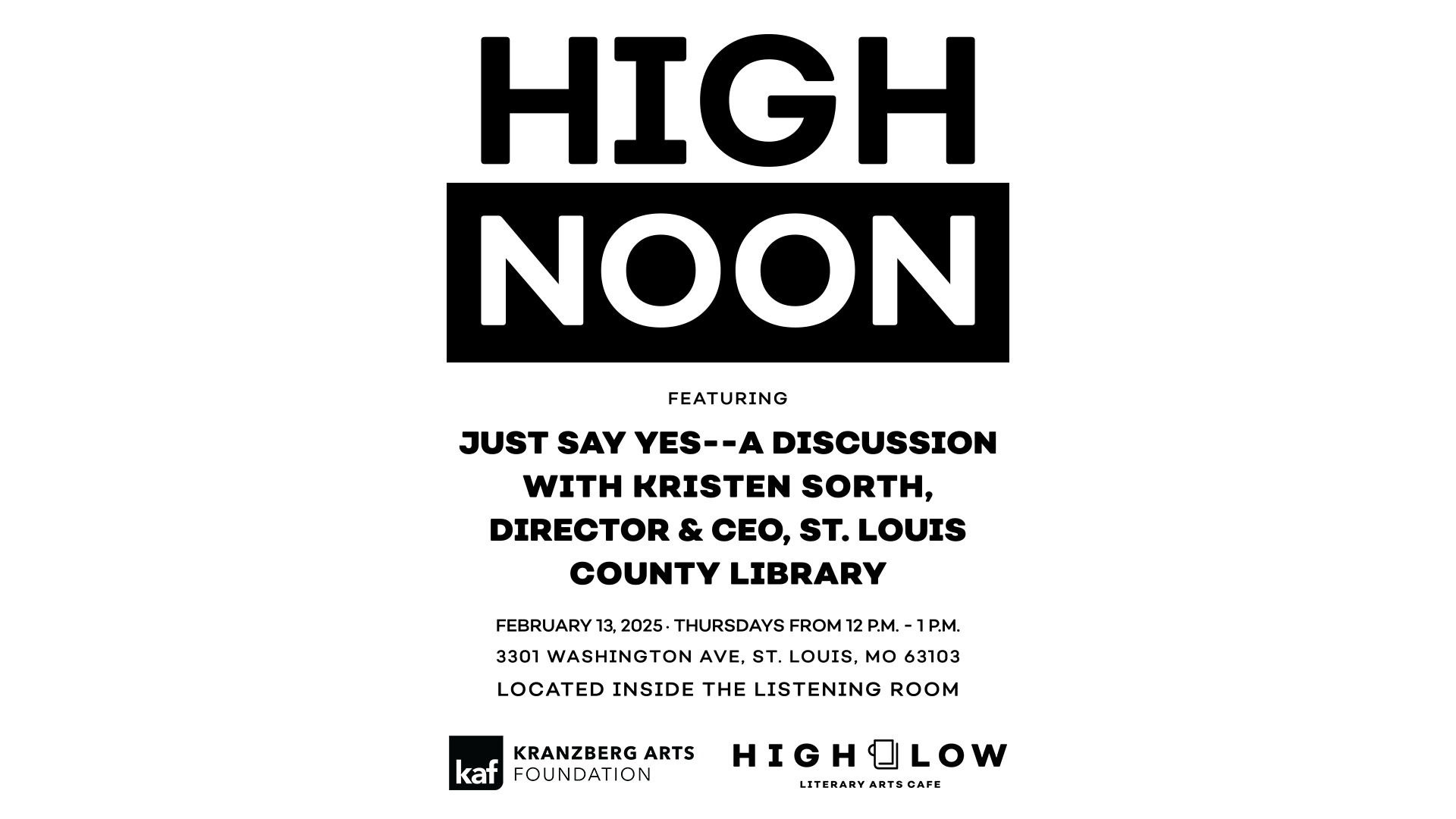 High Noon: Just Say Yes-A Discussion with Kristen Sorth, Director & CEO ...